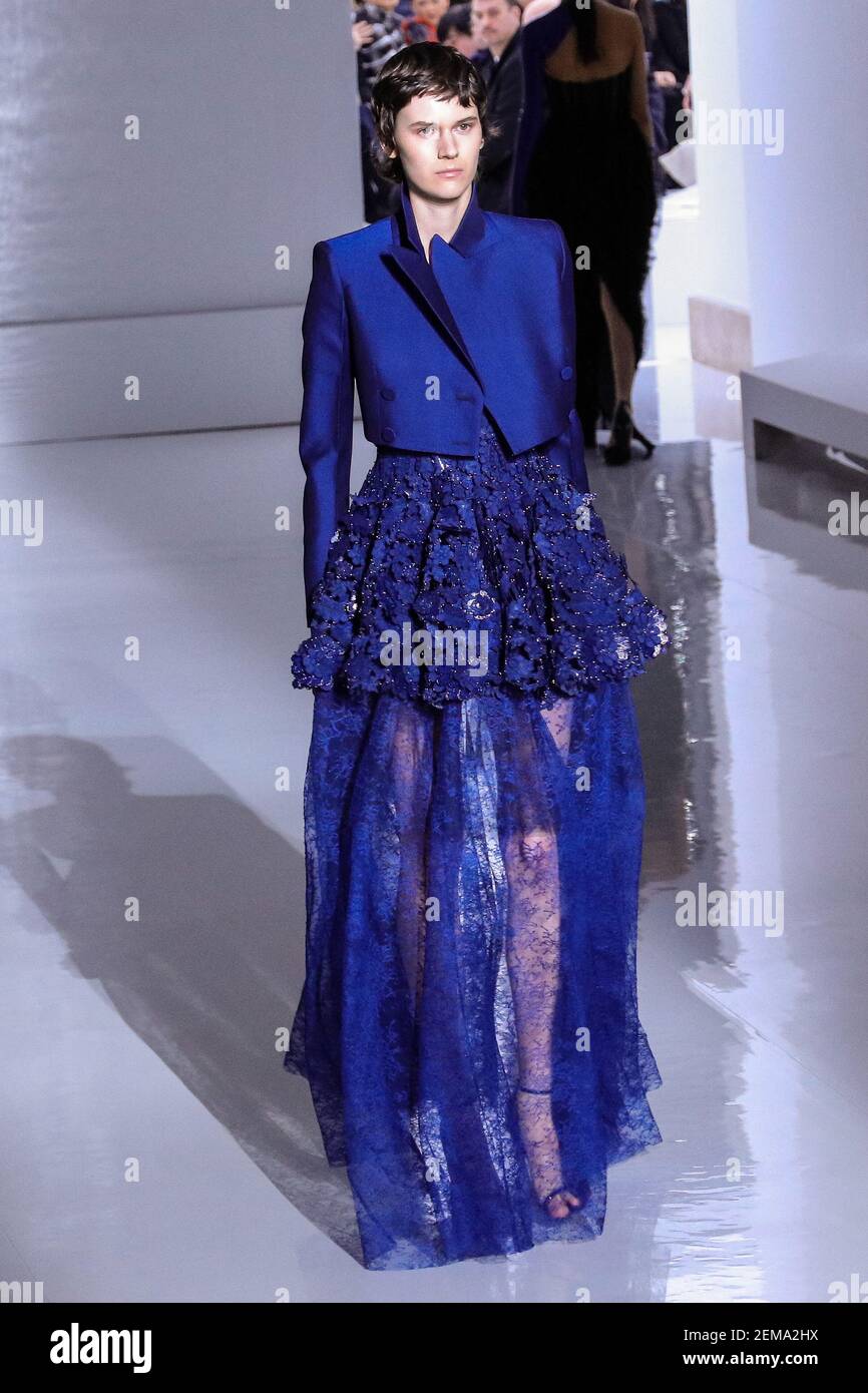 A model walks the Givenchy runway during Paris Fashion Week Haute ...