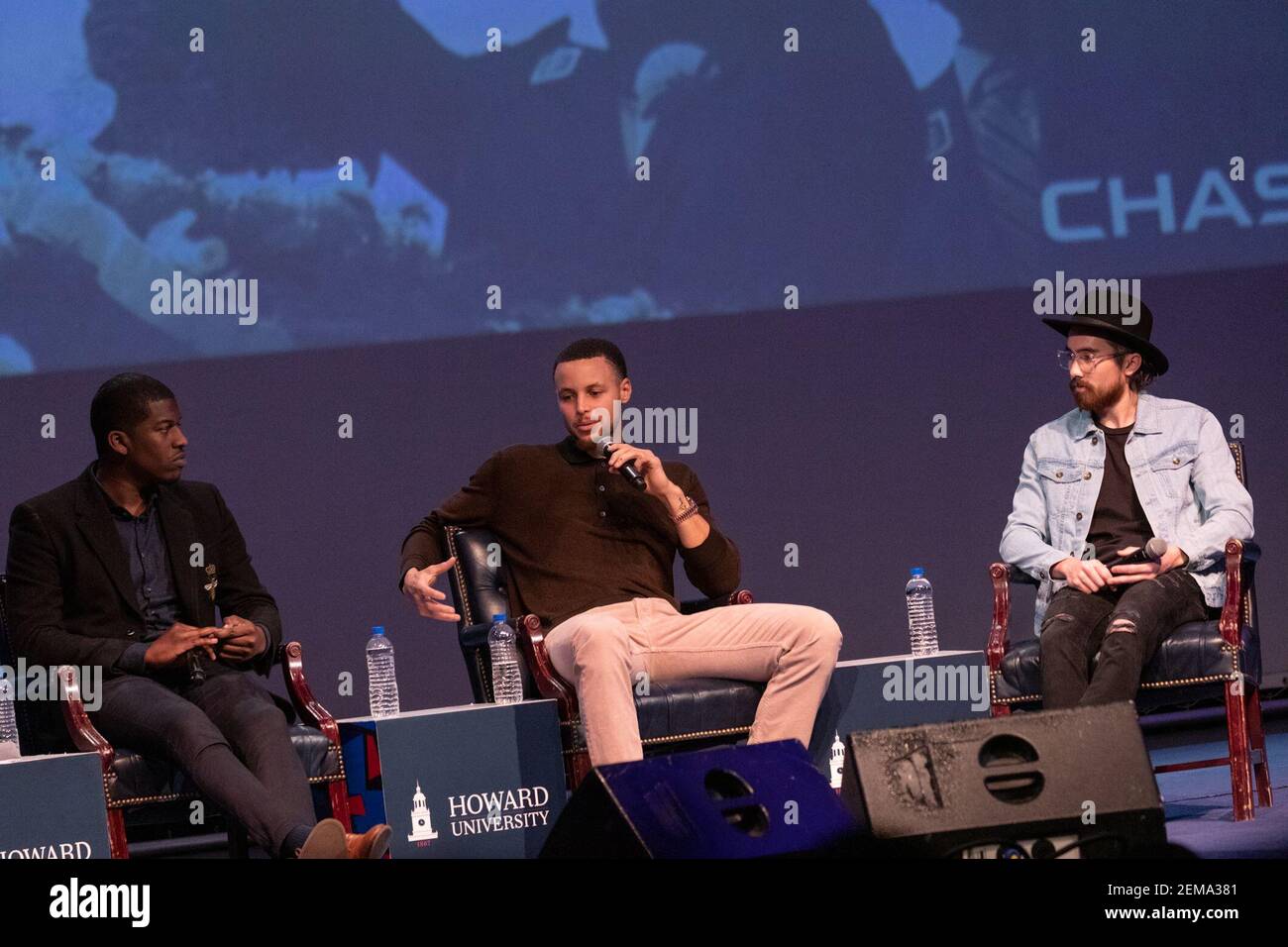 (L-R): Executive producers, Jeron Smith, N.B.A. All-Star Stephen Curry ...