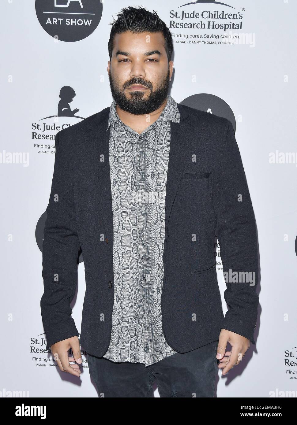 Adrian Dev arrives at the LA Art Show Opening Night Gala held at the ...