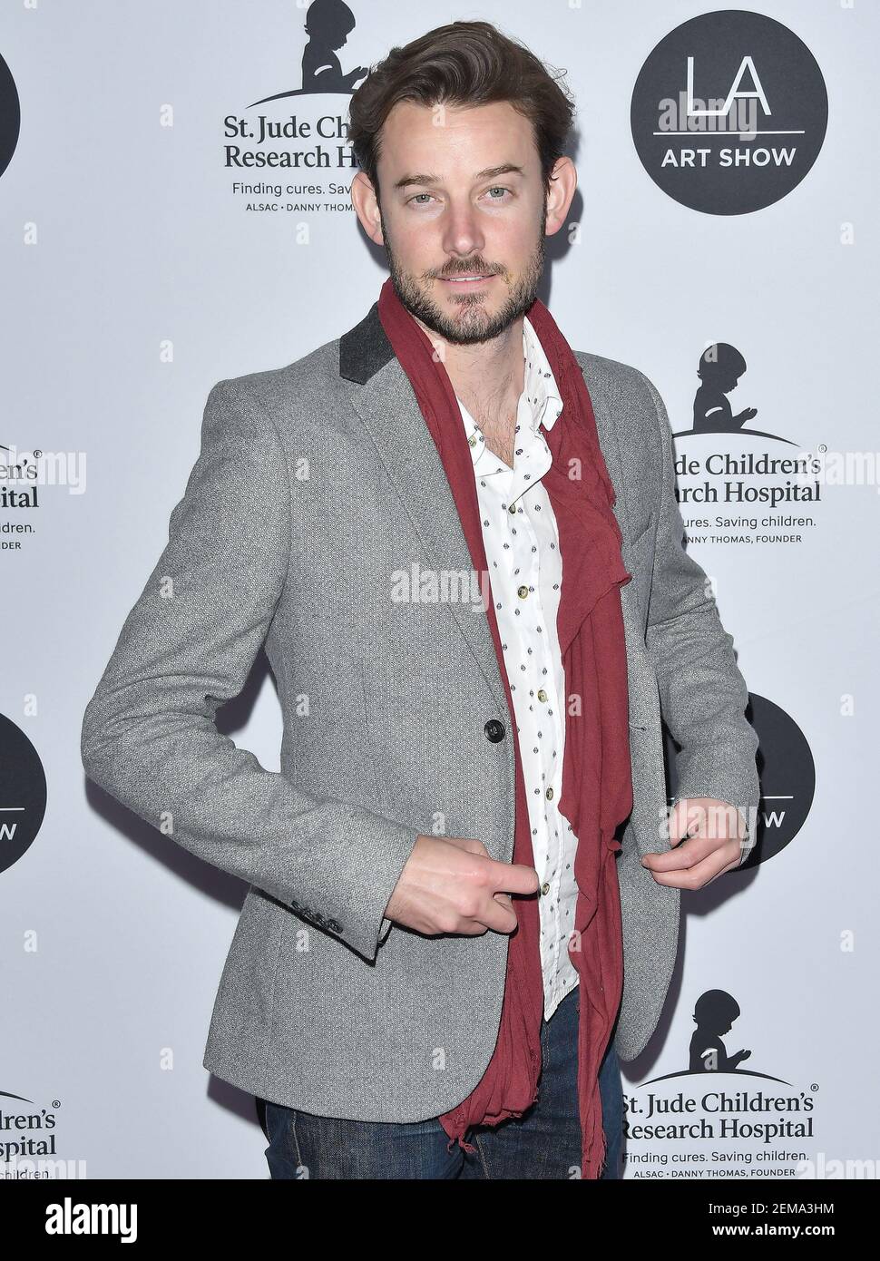 Evan Williams arrives at the LA Art Show Opening Night Gala held at the ...