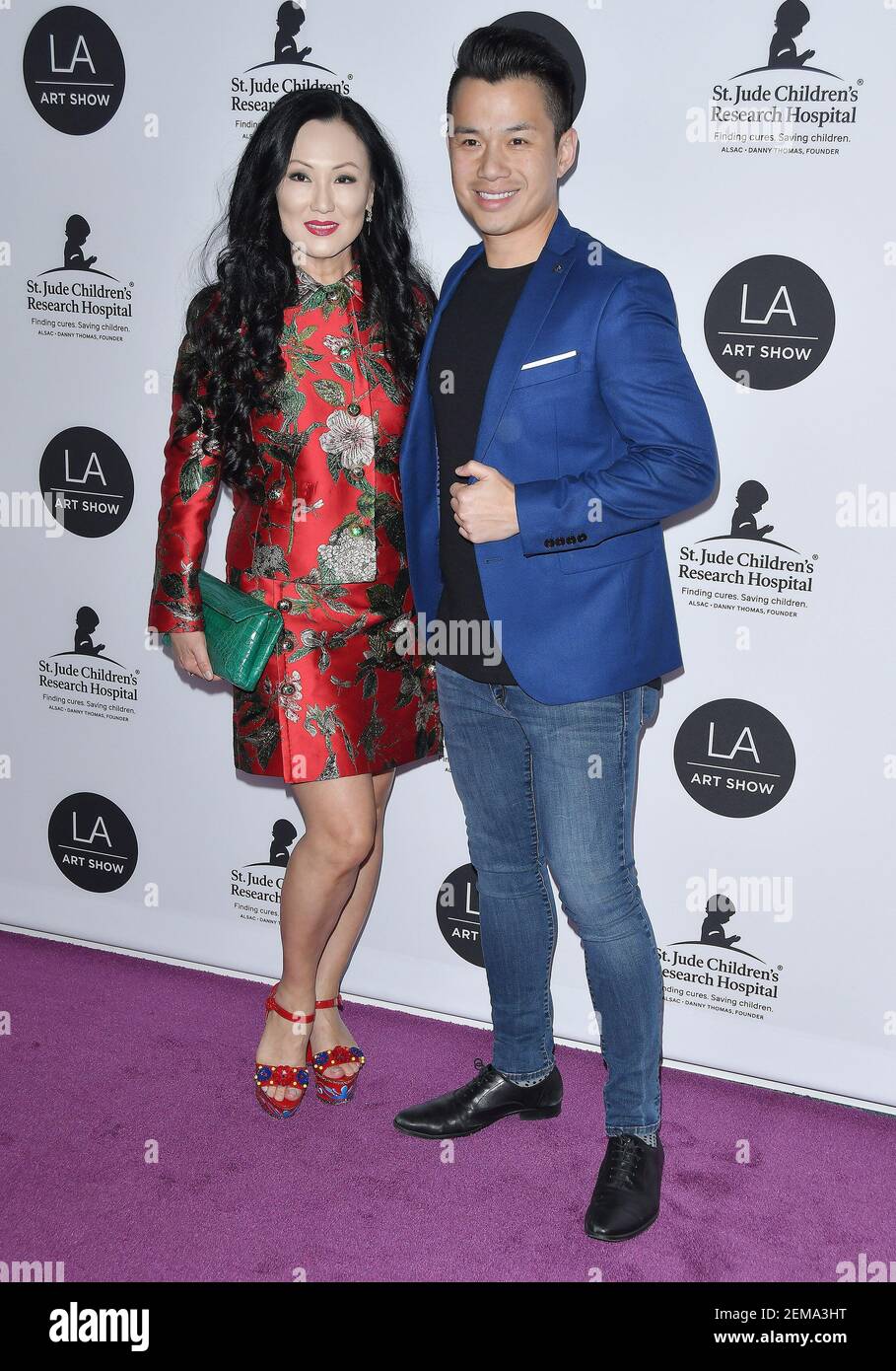 (L-R) Judy Cheng and Tommy Lee arrives at the LA Art Show Opening Night ...