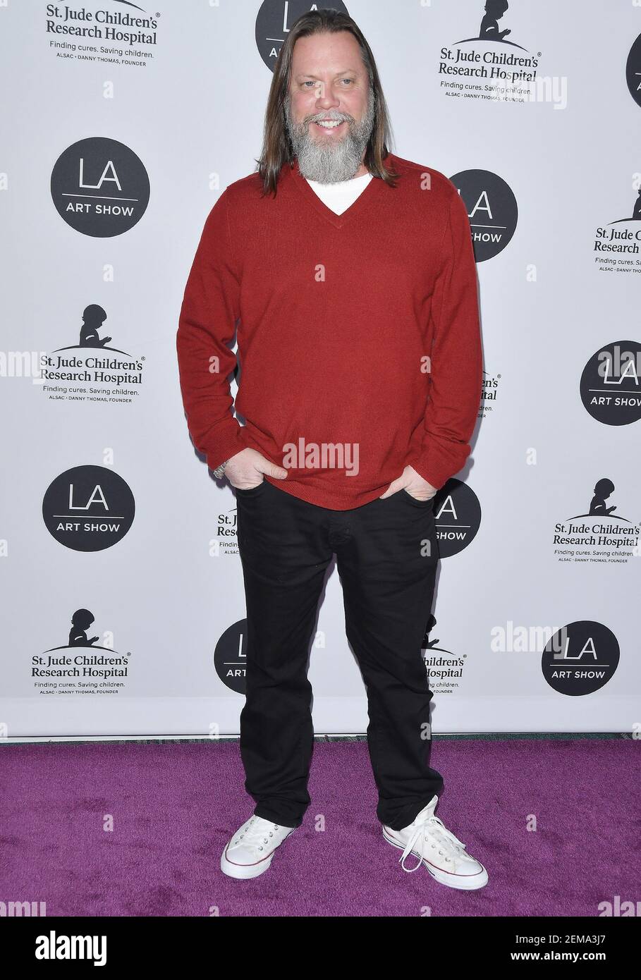 Risk arrives at the LA Art Show Opening Night Gala held at the Los ...