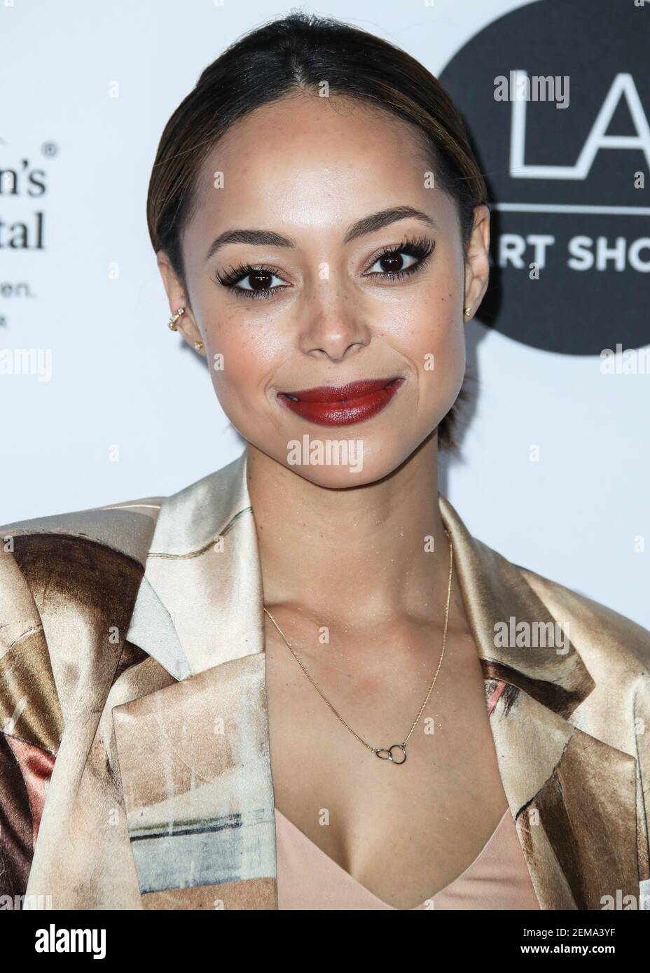 LOS ANGELES, CA, USA - JANUARY 23: Actress Amber Stevens West arrives at the Los Angeles Art ...