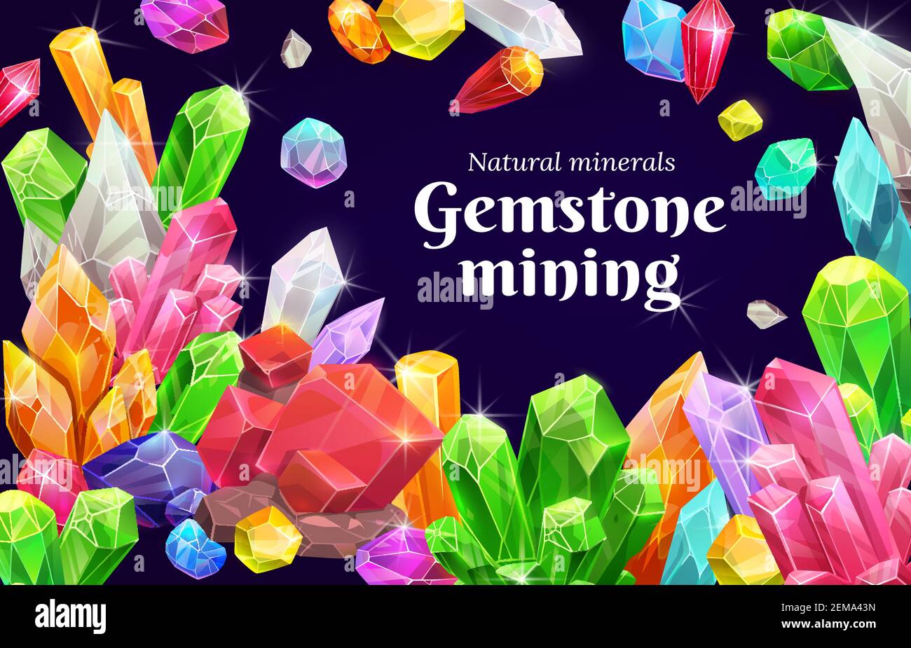 Rocks minerals and gemstones Stock Vector Images - Alamy