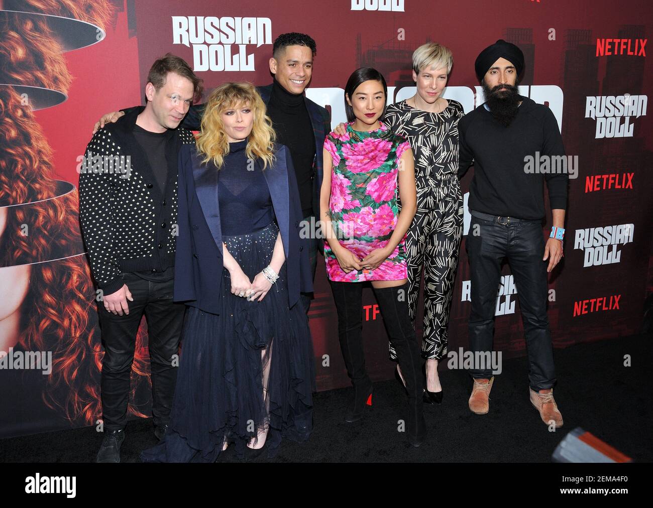 L-R: Producer Dave Becky and actors Natasha Lyonne, Charlie Barnett ...