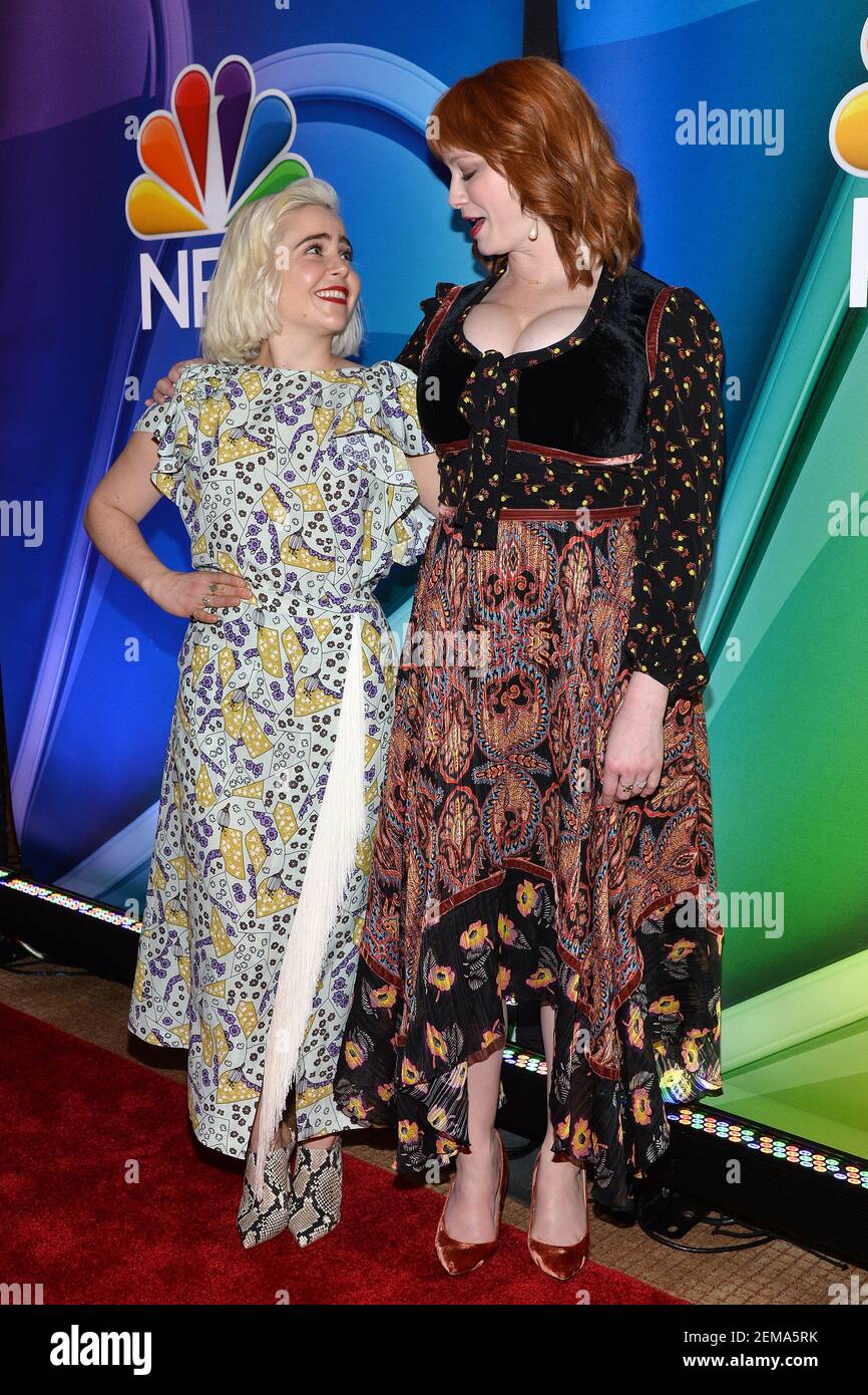 (L-R) Mae Whitman and Christina Hendricks attend the 2019 NBC's mid ...