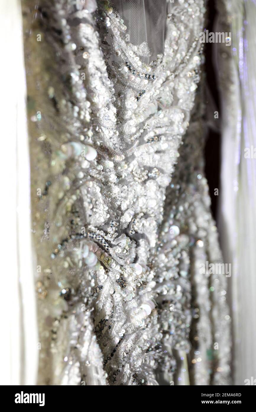 Details in backstage at the Zuhair Murad Show during Paris Fashion Week ...