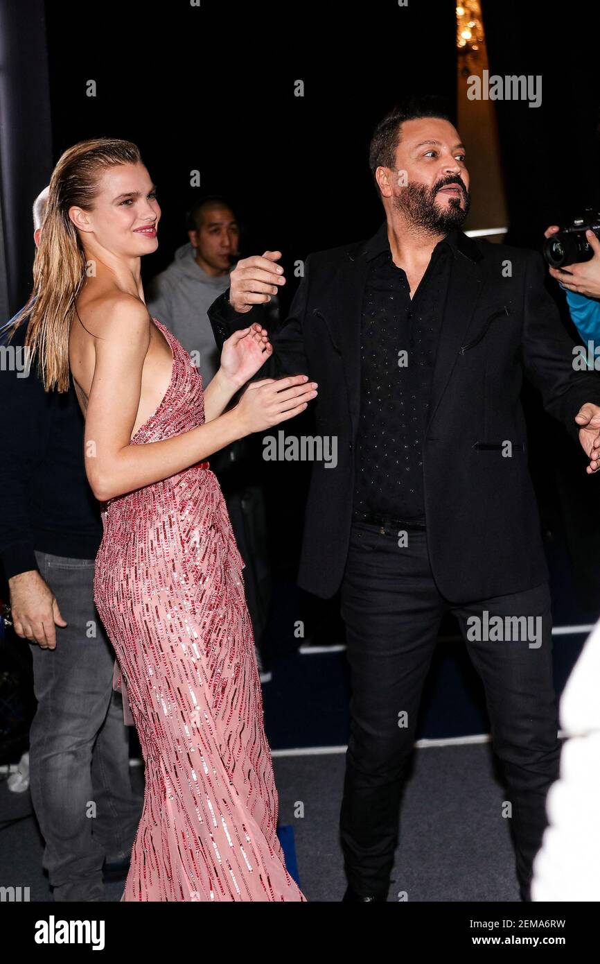 Dasha Khlystun & Zuhair Murad in backstage at the Zuhair Murad Show ...
