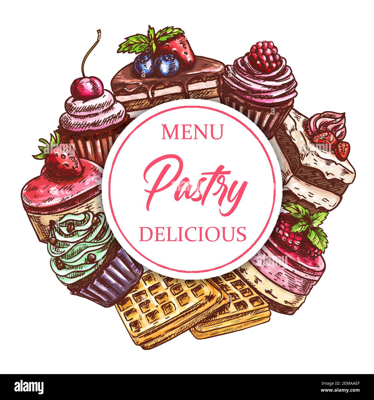 Raspberry and custard Stock Vector Images - Alamy