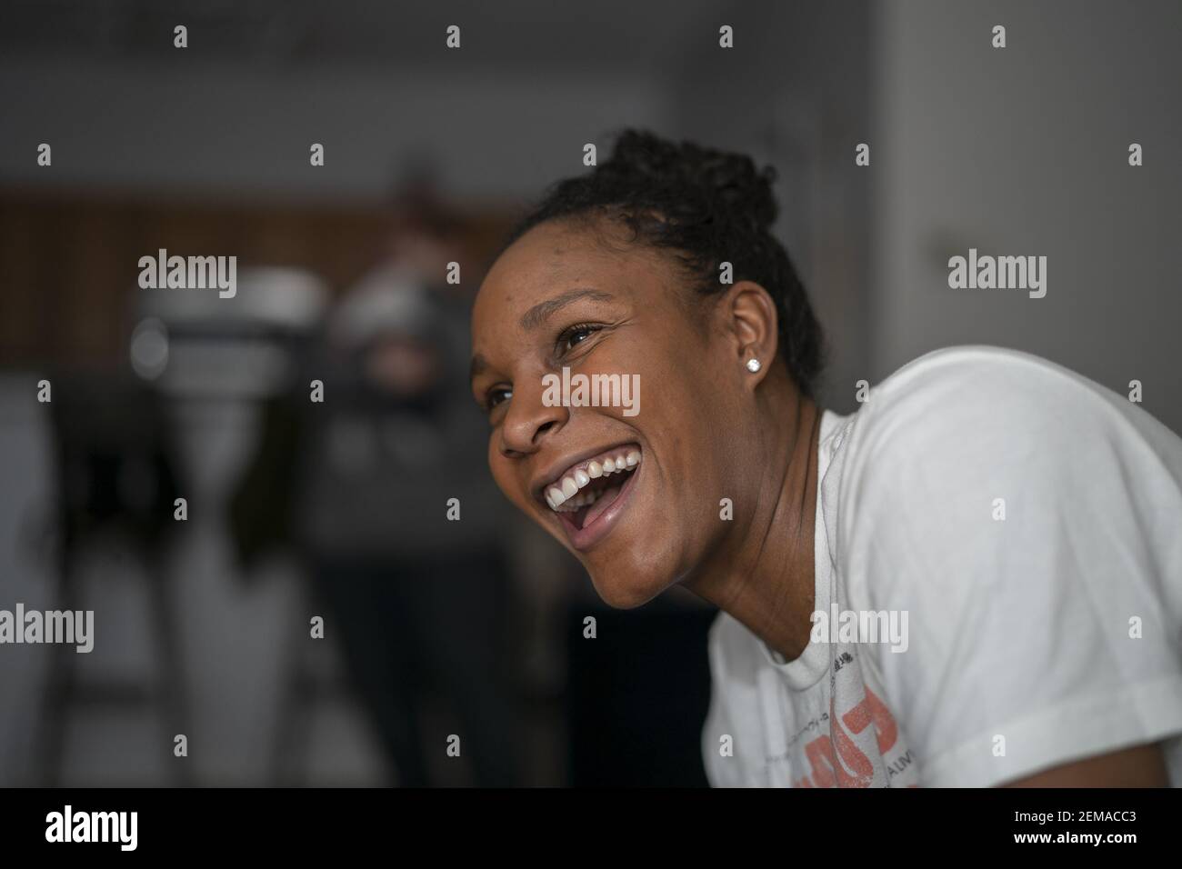 Lynx forward Rebekkah Brunson spends time at home with her wife Bobbi ...
