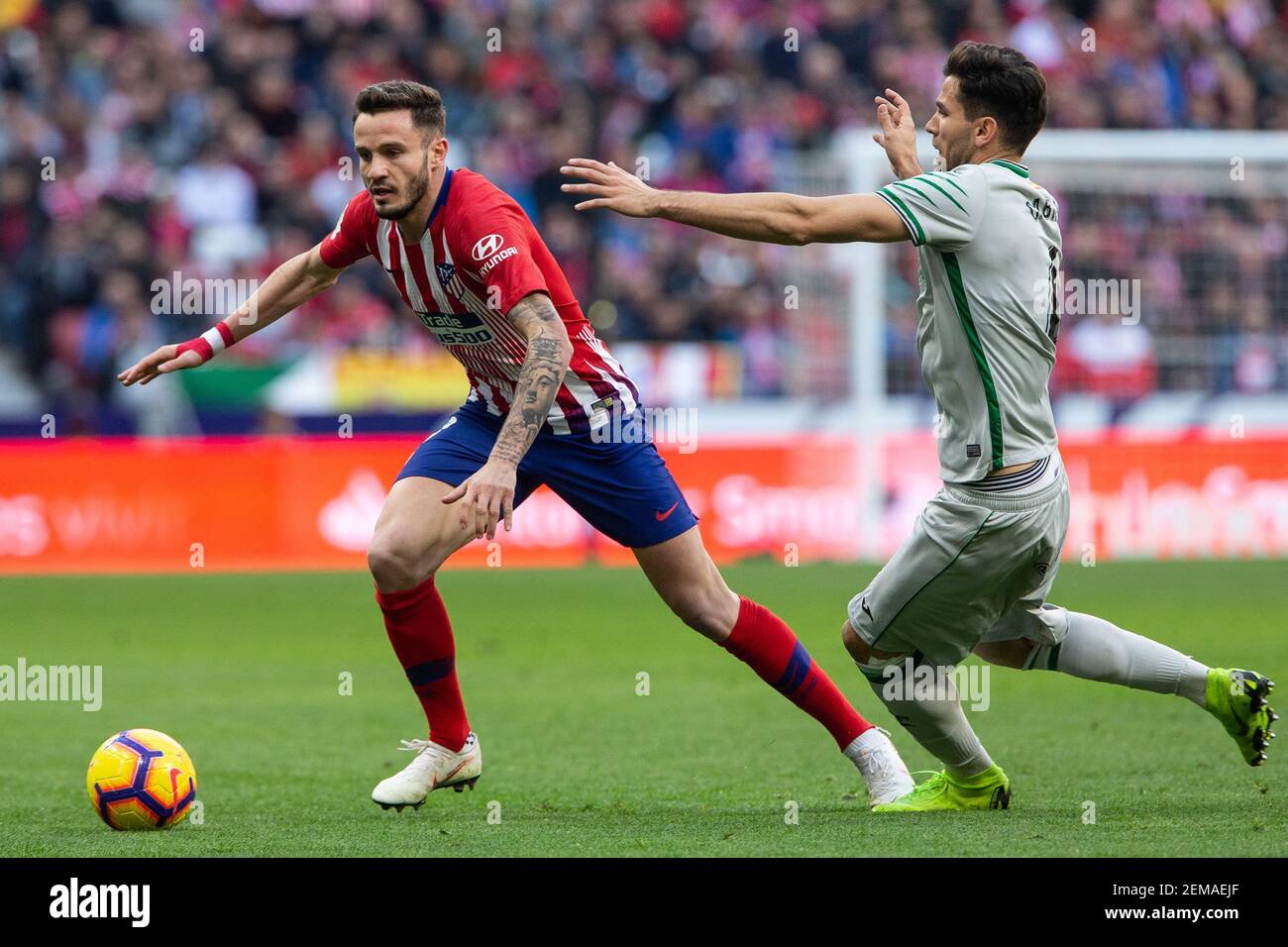 Saul Niguez of Atletico Madrid during the match between Atletico Madrid ...
