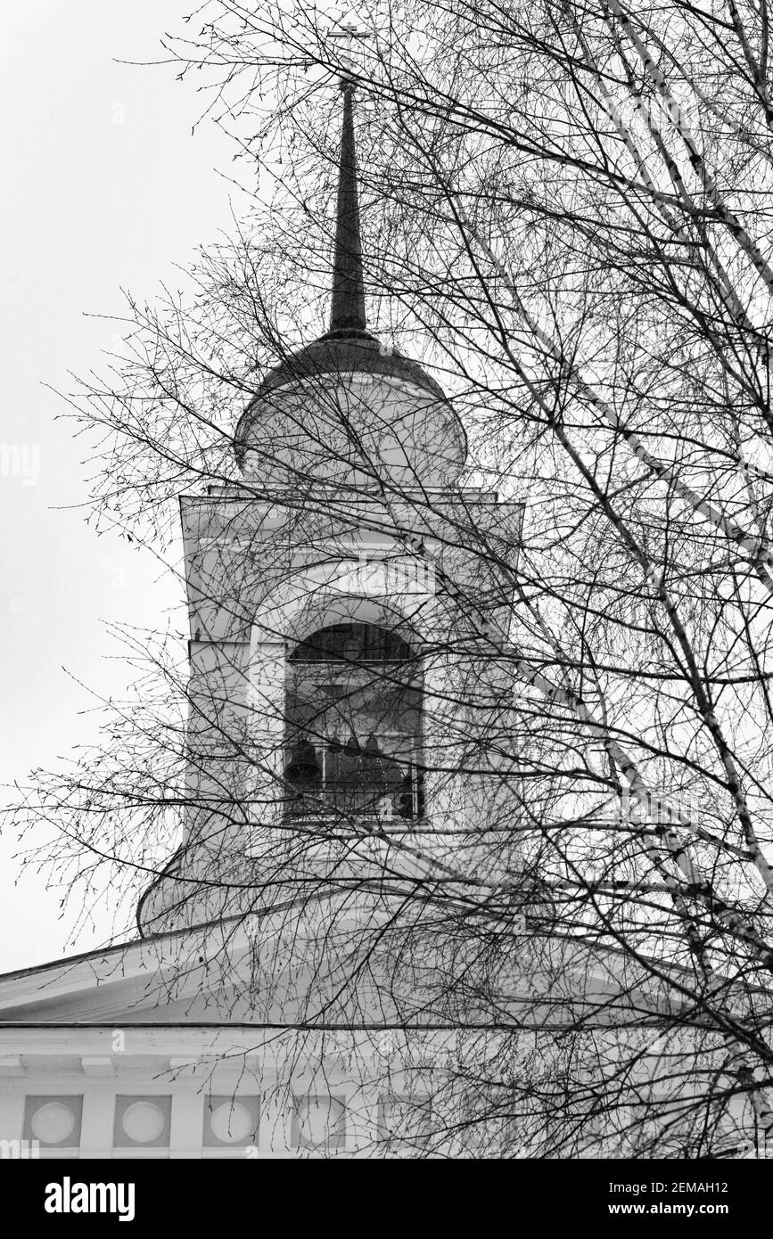 Medieval russian orthodox church Black and White Stock Photos & Images ...