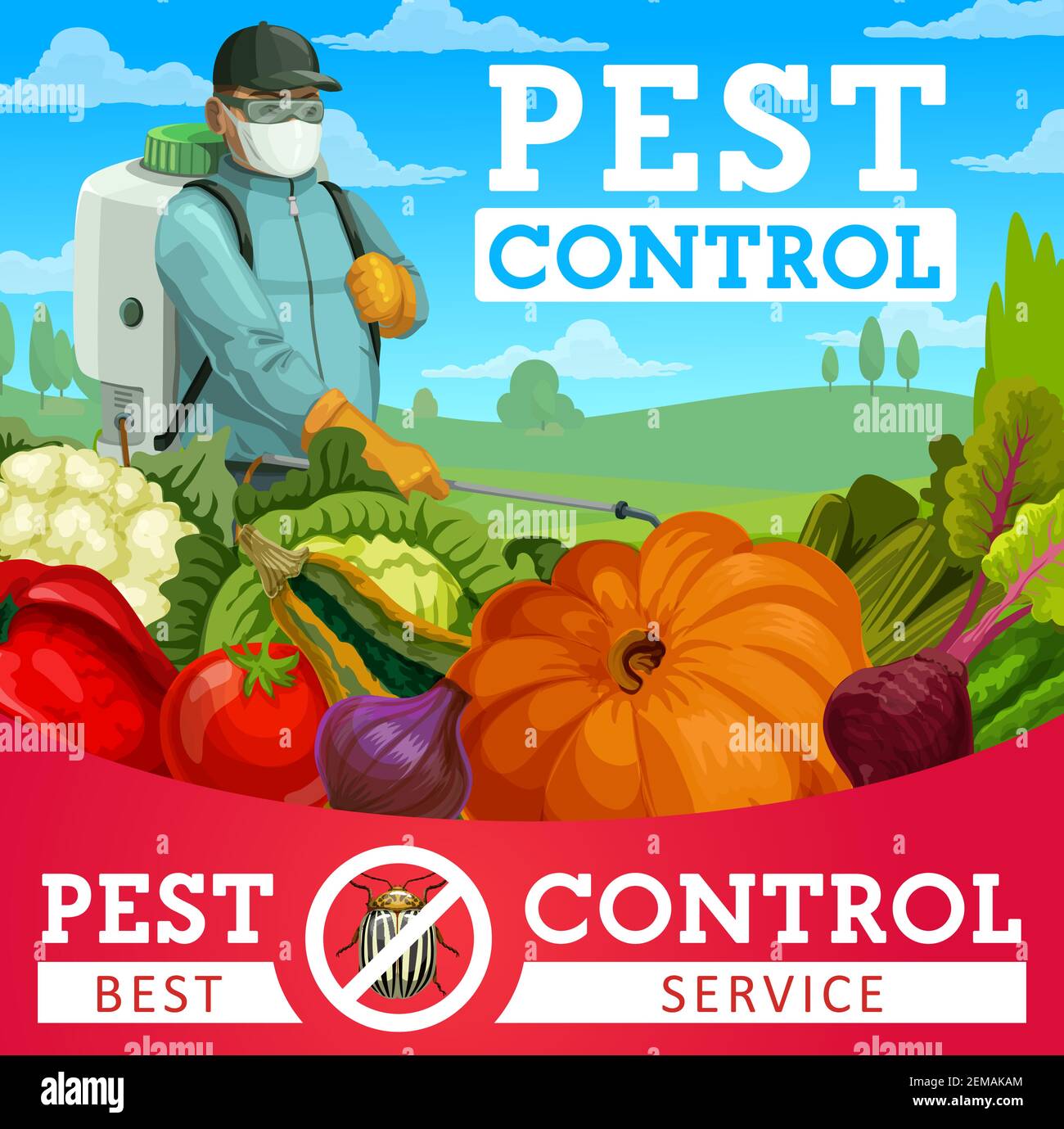 Spraying pesticide tomato Stock Vector Images - Alamy