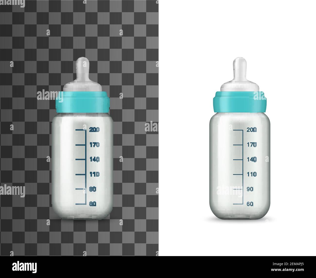 Blue Baby Bottle Template