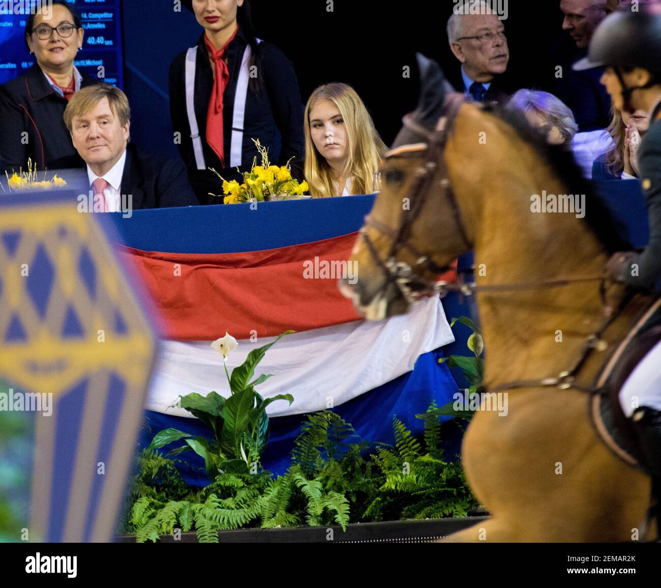 King Willem-Alexander and Princess Amalia of the Netherlands during the ...