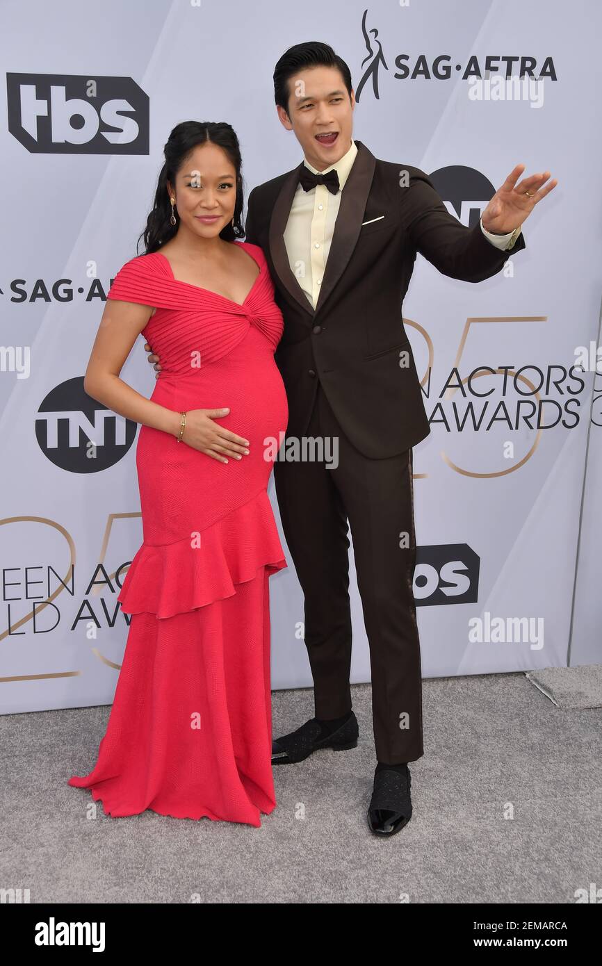 Harry Shum Jr. and Shelby Rabara arrives at the 25th annual Screen ...