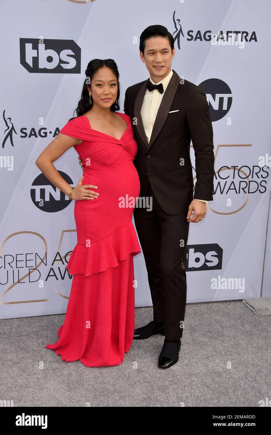 Harry Shum Jr. and Shelby Rabara arrives at the 25th annual Screen ...