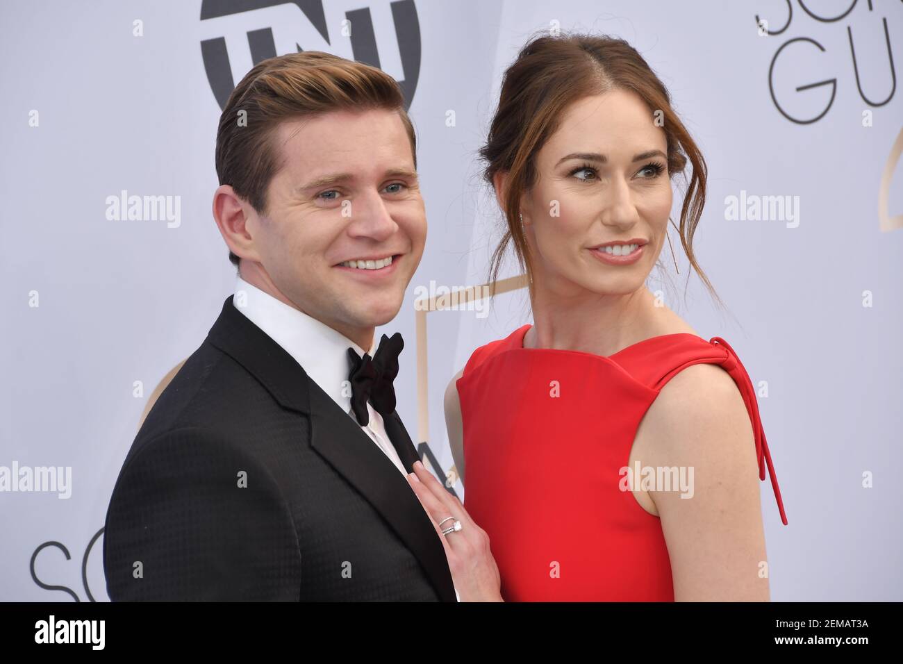 Allen Leech and Jessica Blair Herman arrives at the 25th annual Screen ...