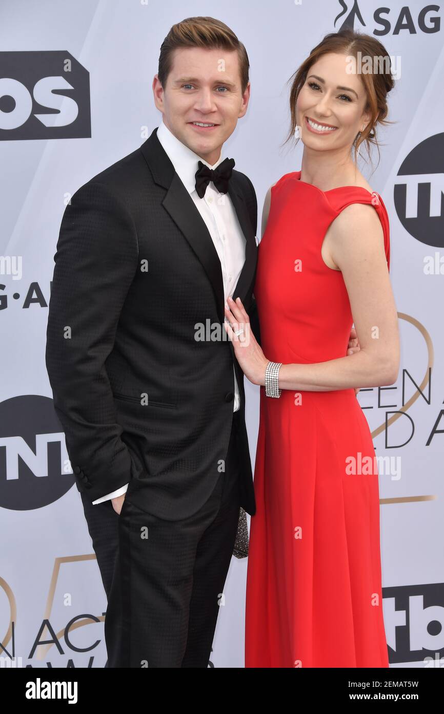 Allen Leech and Jessica Blair Herman arrives at the 25th annual Screen ...