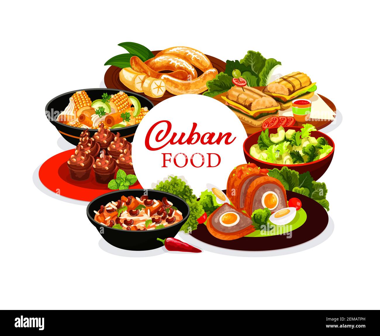 Traditional cuban dishes Cut Out Stock Images & Pictures - Alamy