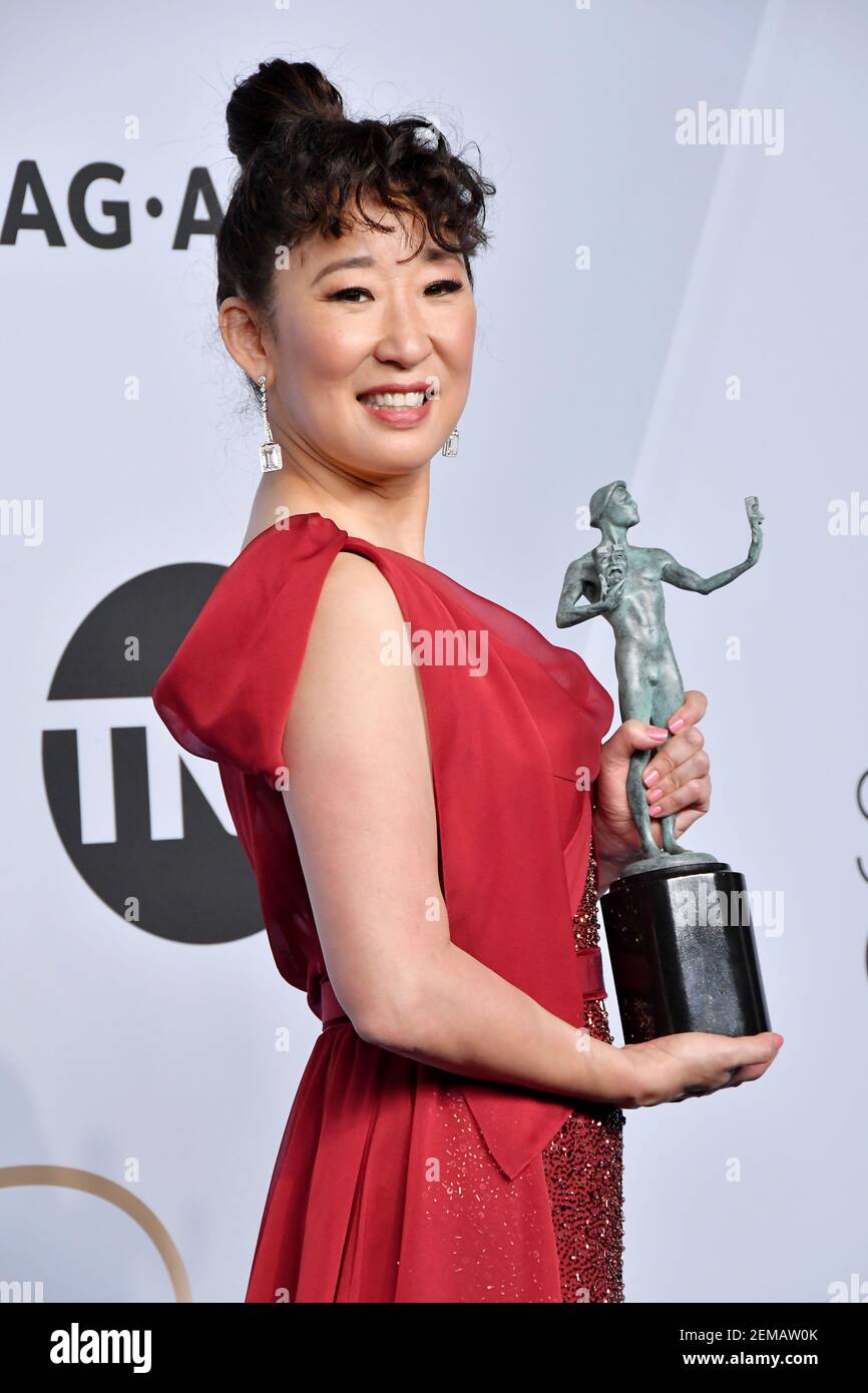 Sandra Oh, winner of Outstanding Performance by a Female Actor in a ...