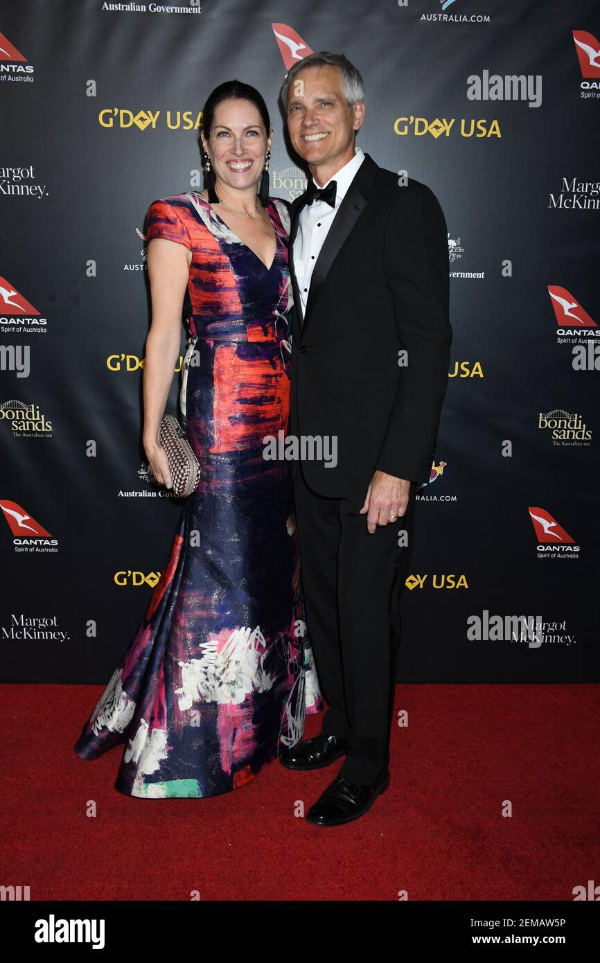 President American Airlines Robert Isom, Amy Isom arrives to the 2019 G ...
