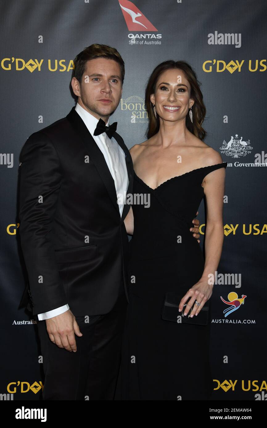 Allen Leech, Jessica Blair Herman arrives to the 2019 G'DAY USA Los ...