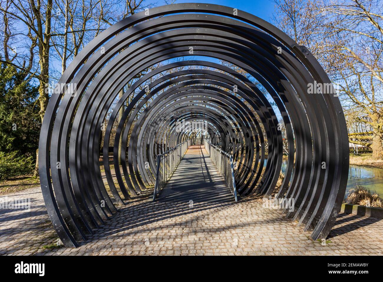 Slinky Springs to Fame Bridge across the Rhine-Herne Canal in ...