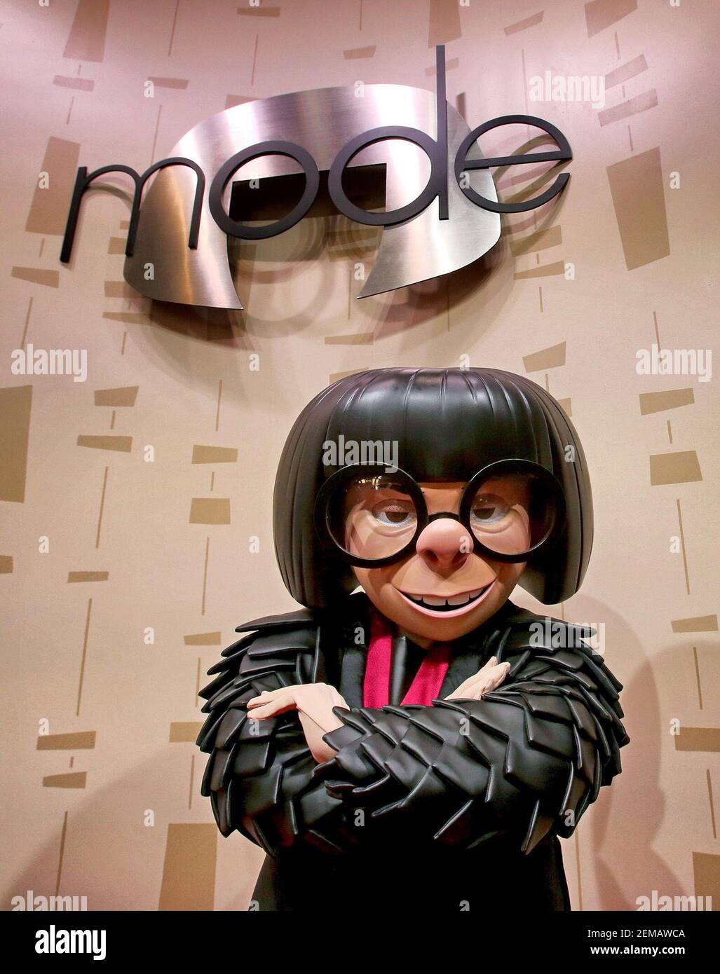 Pixar character Edna Mode poses at the debut of "An Incredible ...