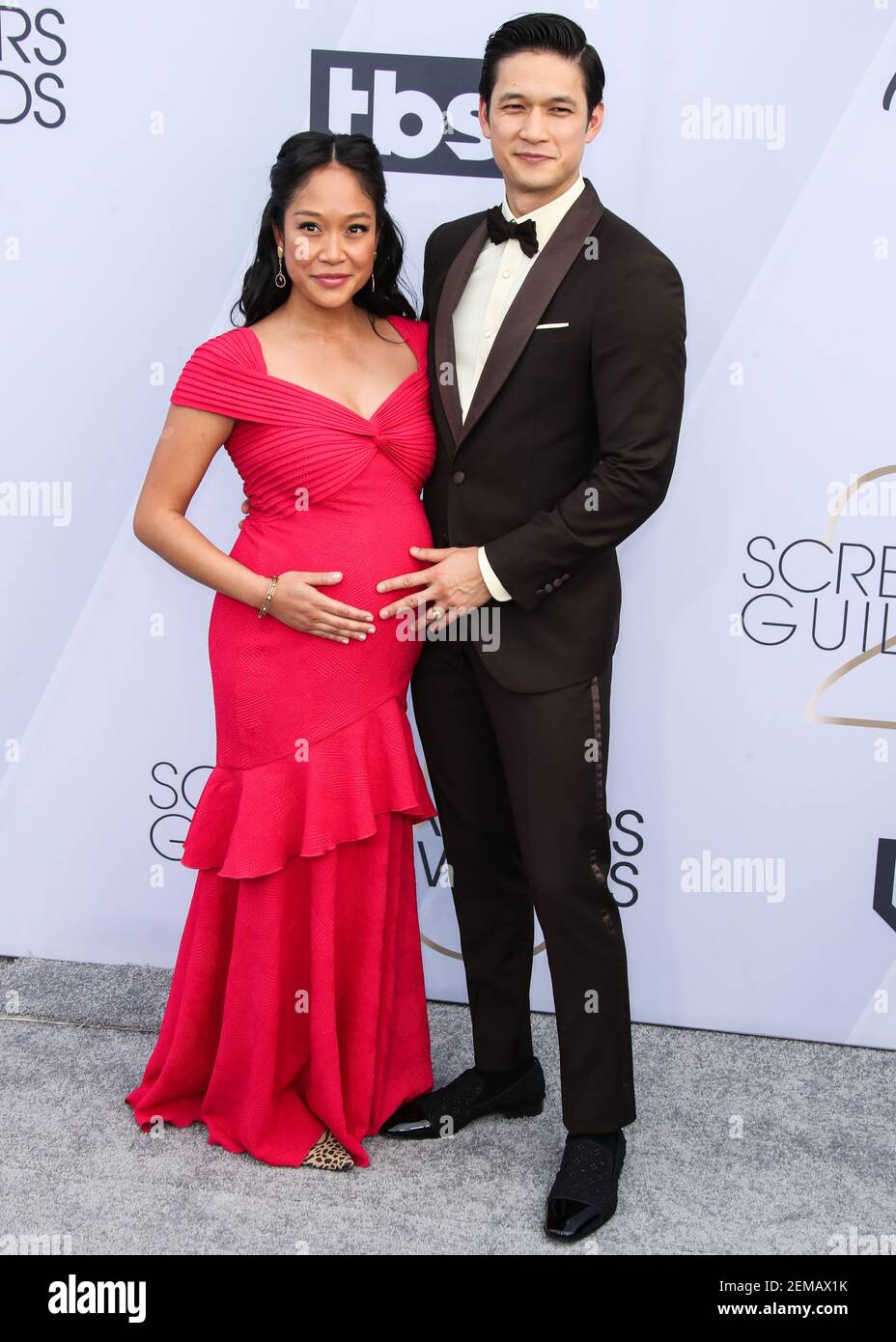 LOS ANGELES, CA, USA - JANUARY 27: Pregnant Actress Shelby Rabara and ...