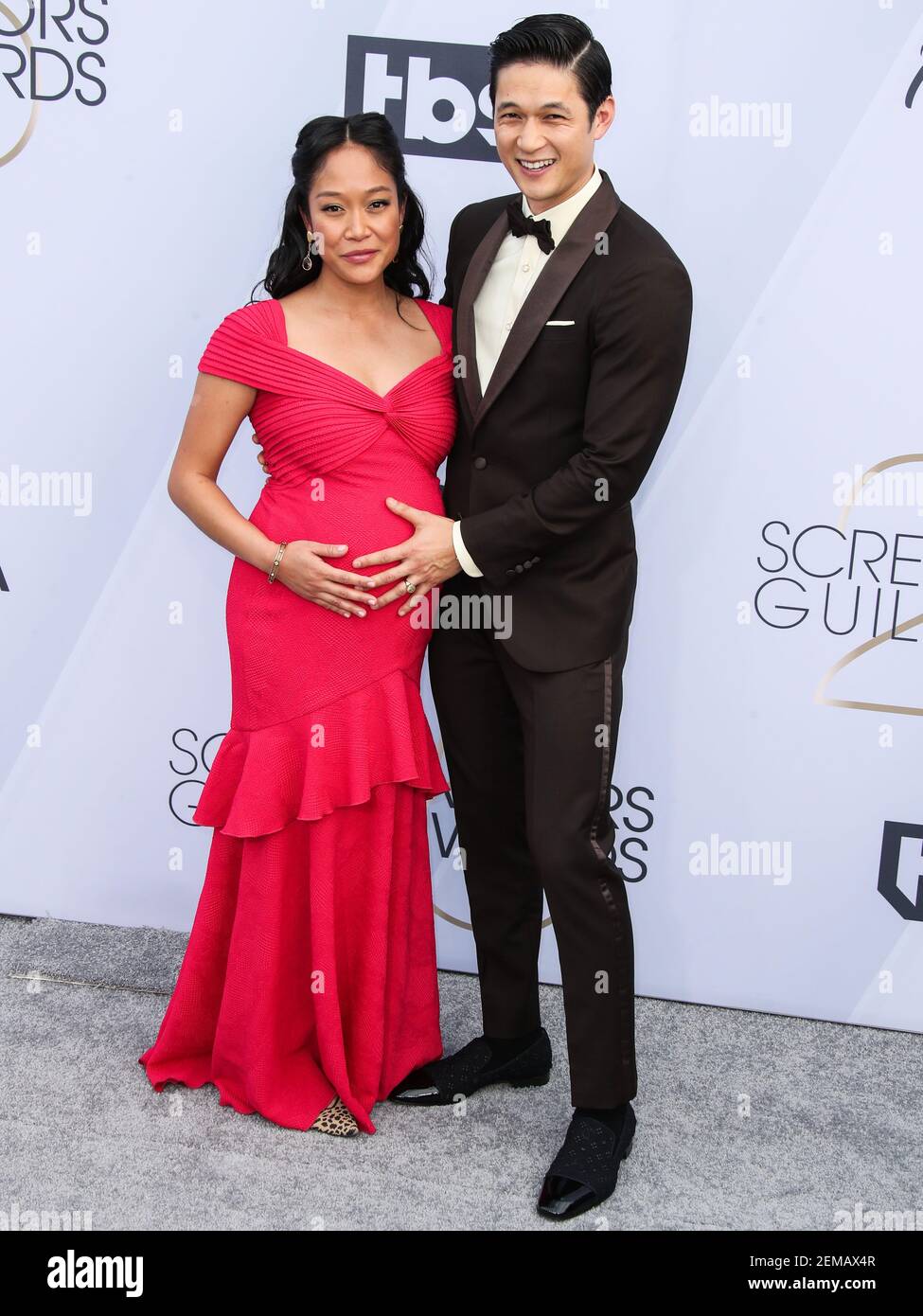 LOS ANGELES, CA, USA - JANUARY 27: Pregnant Actress Shelby Rabara and ...
