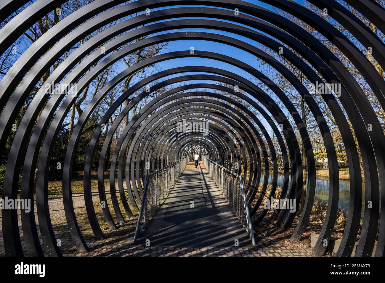 Slinky Springs to Fame Bridge across the Rhine-Herne Canal in ...