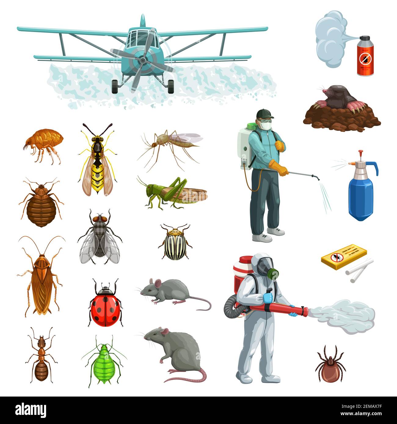 Herbicide plane Stock Vector Images - Alamy