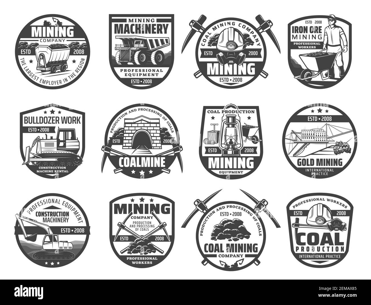 Coal conveyor Stock Vector Images - Alamy