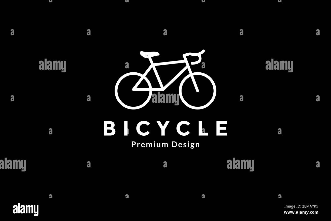 Bicycle logo design vector template Black and White Stock Photos ...