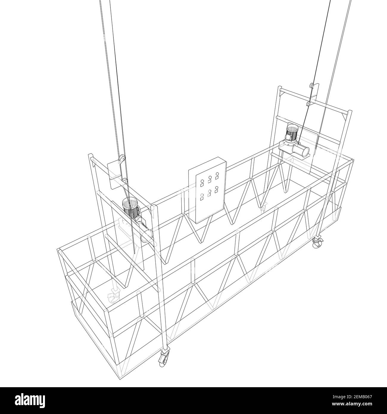 Empty construction elevator. Vector Stock Vector Image & Art - Alamy
