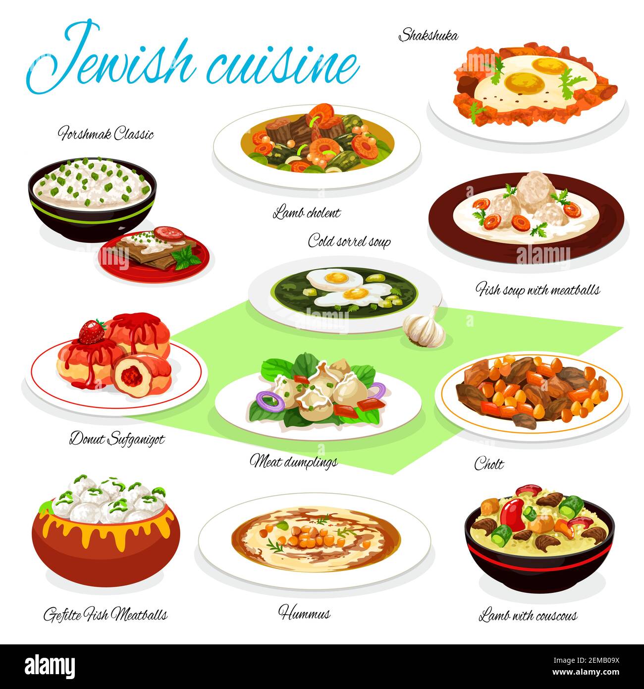 Jewish soup dumpling Stock Vector Images - Alamy