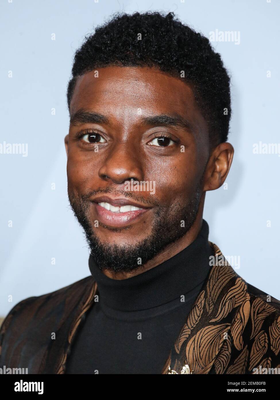 LOS ANGELES, CA, USA - JANUARY 27: Actor Chadwick Boseman poses in the ...