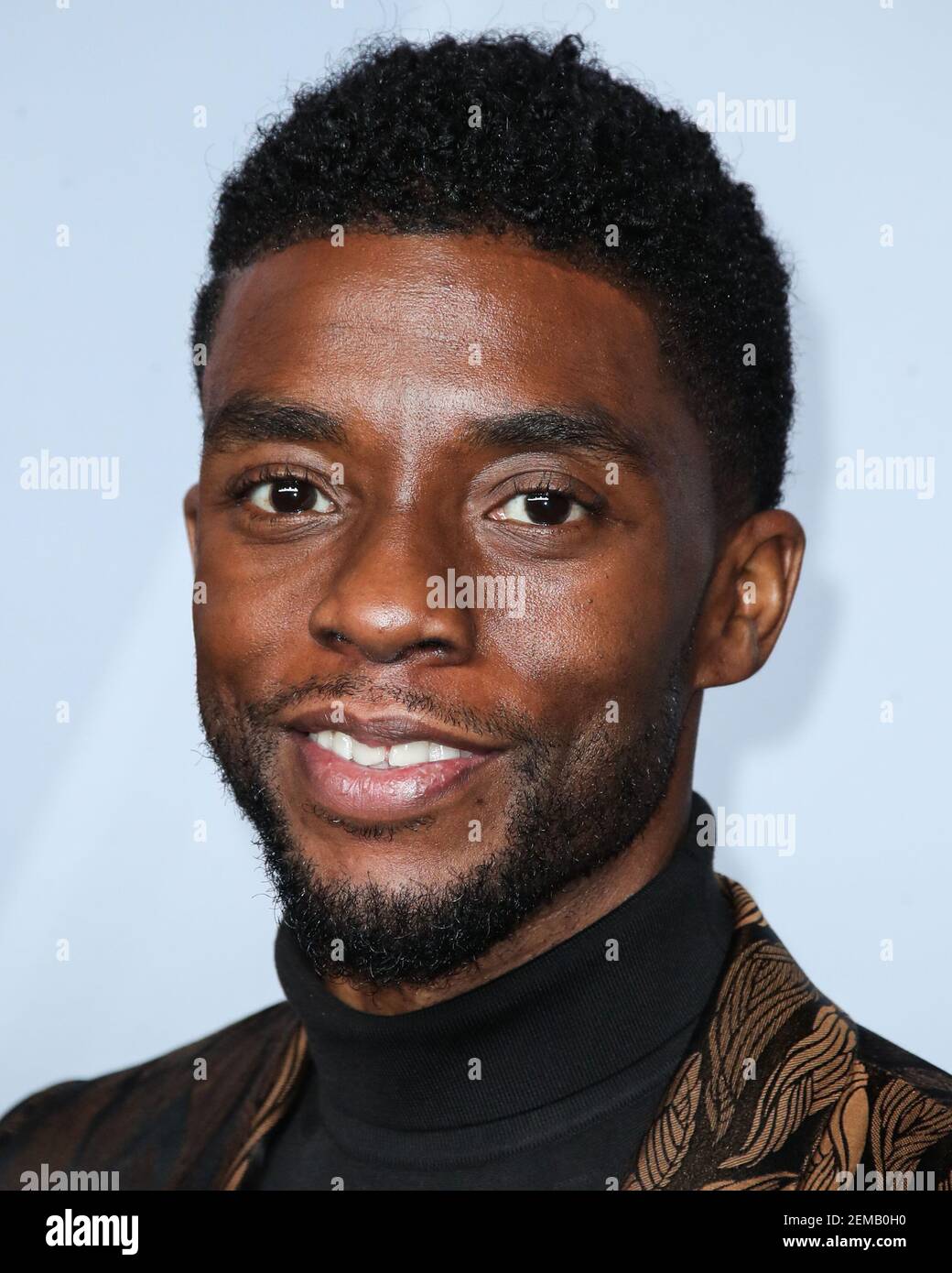LOS ANGELES, CA, USA - JANUARY 27: Actor Chadwick Boseman poses in the ...