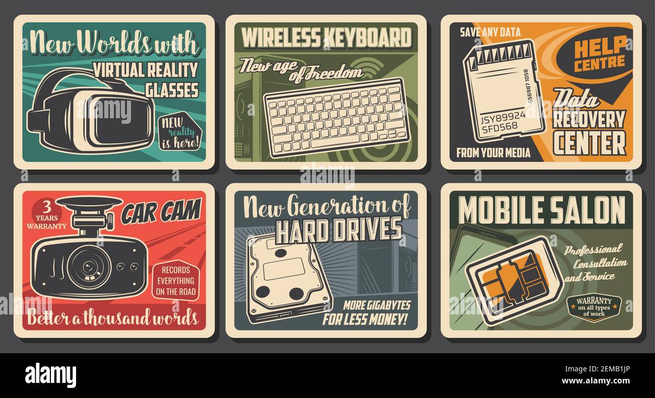 Technology devices, computer, phone and internet communication, vector ...