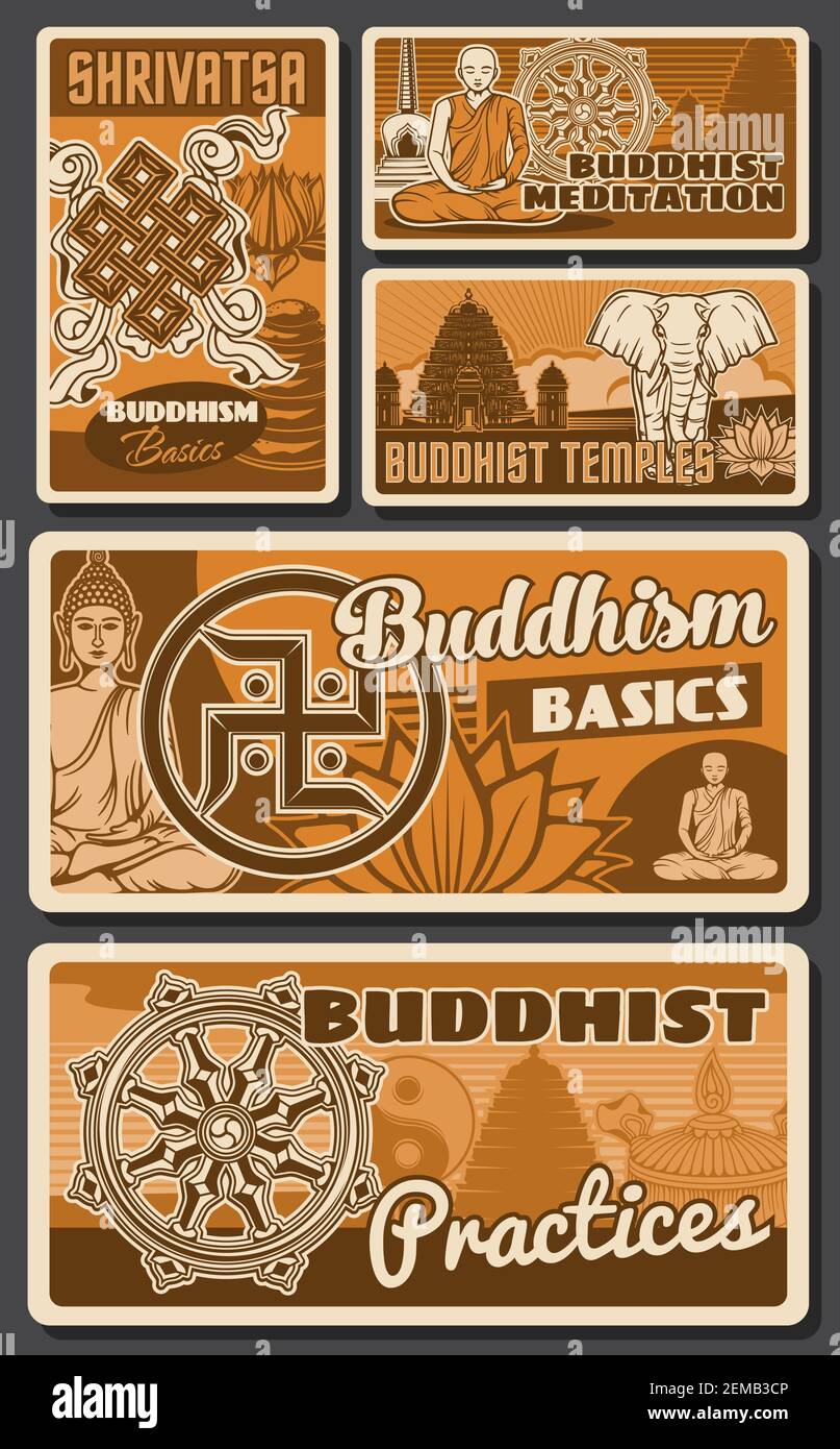 Buddhism poster, Buddhist religion, zen yoga meditation and Buddha ...