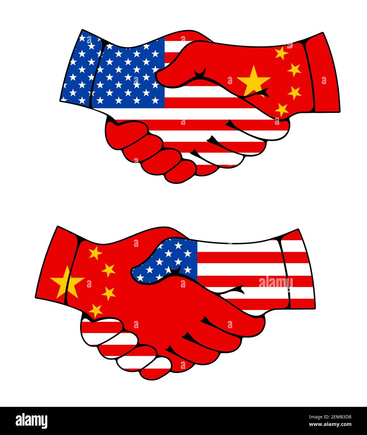Asian handshake partnership Stock Vector Images - Alamy