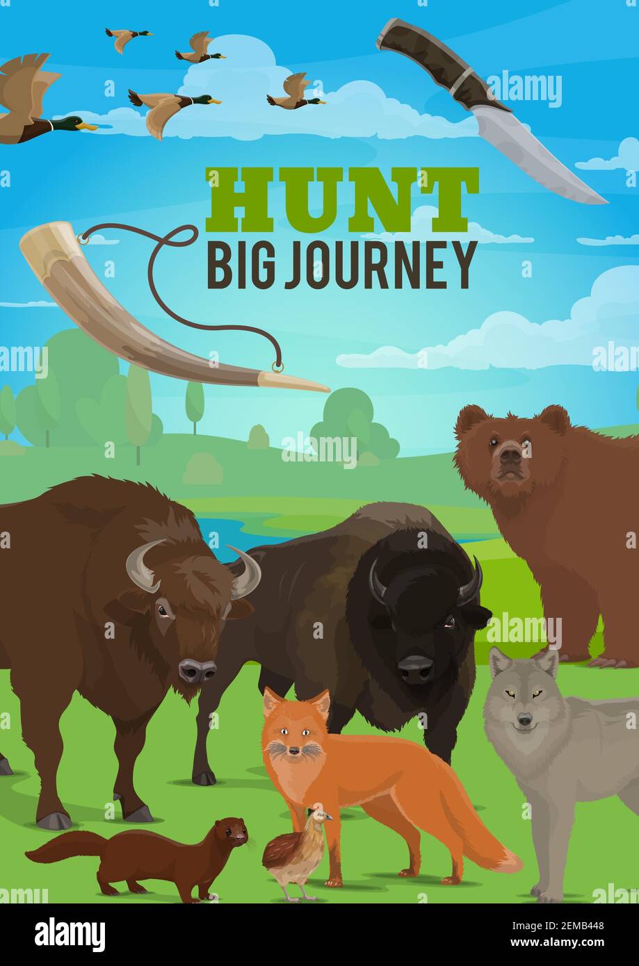 Hunting season wild animals. Hunting ammo, wild animals and birds ...