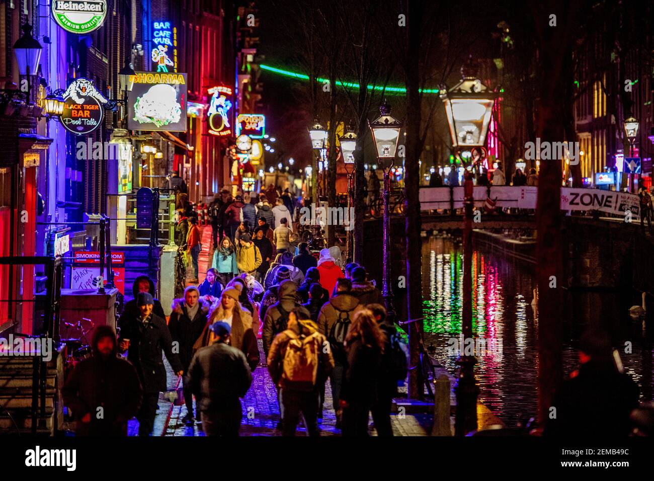 AMSTERDAM - Famous red light district in Amsterdam. (Photo by Robin ...