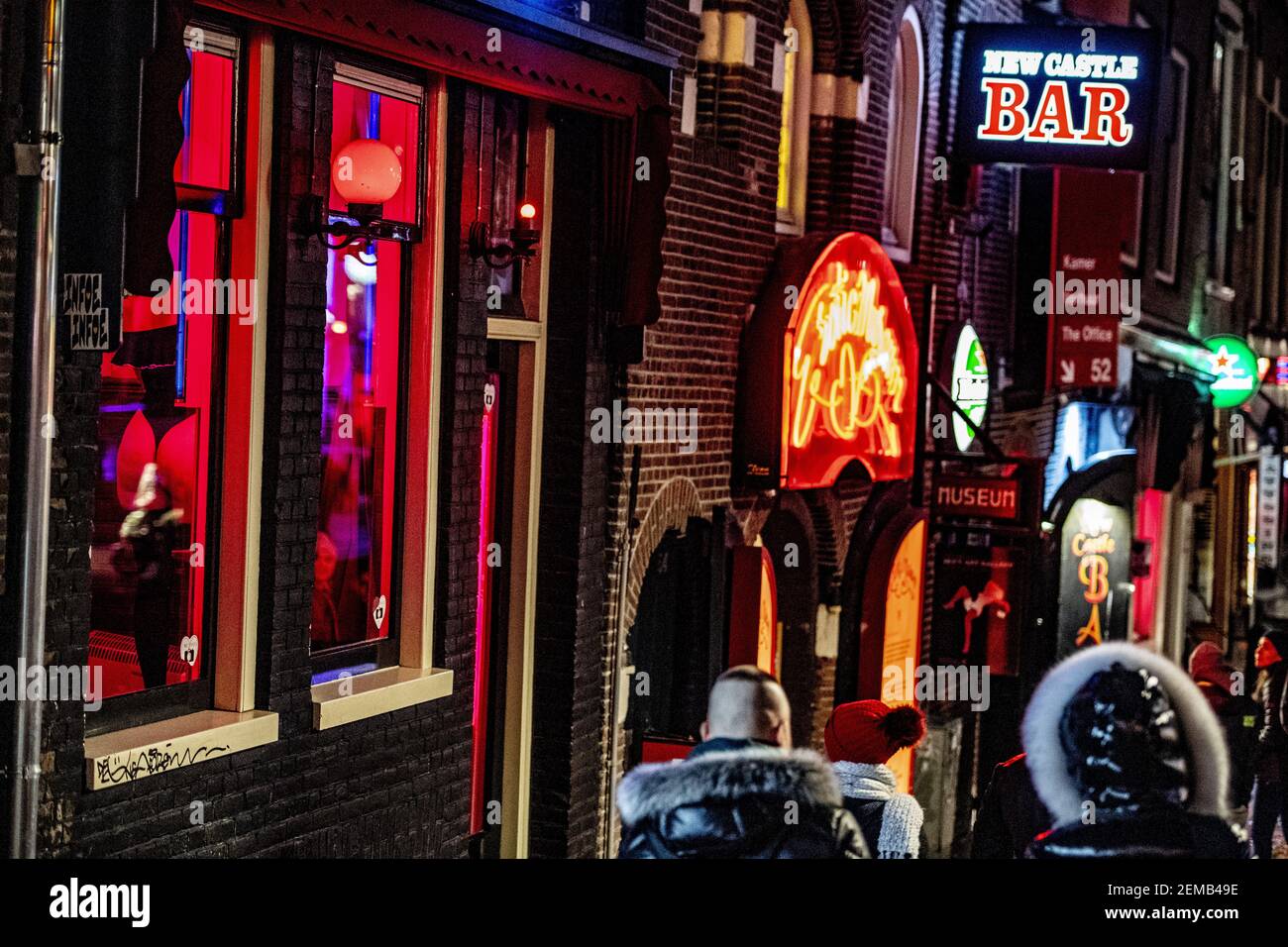AMSTERDAM - Famous red light district in Amsterdam. (Photo by Robin ...