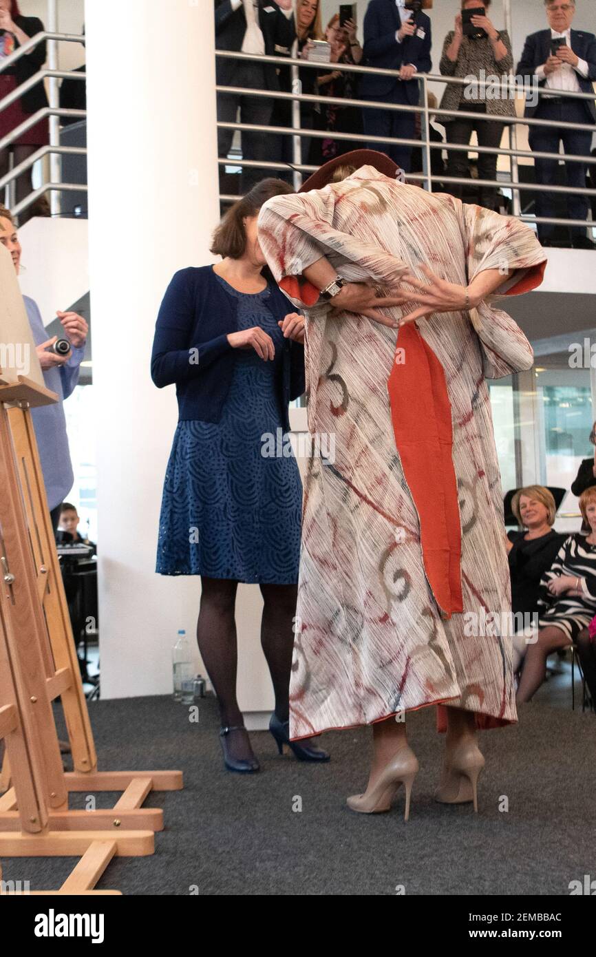 Queen Maxima attends the opening of the Exhibition Basquiat - The ...