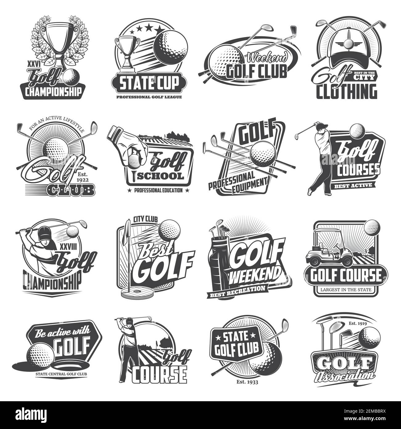 Golf Flags Stock Vector Images Alamy