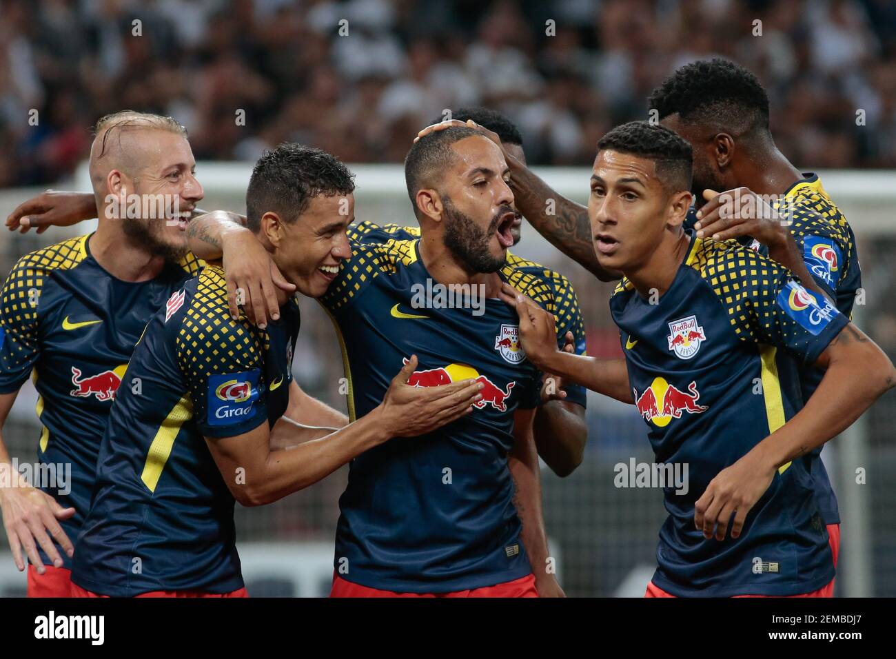 Red Bull Brasil - Ytalo Red Bull Brasil player celebrates his goal with ...
