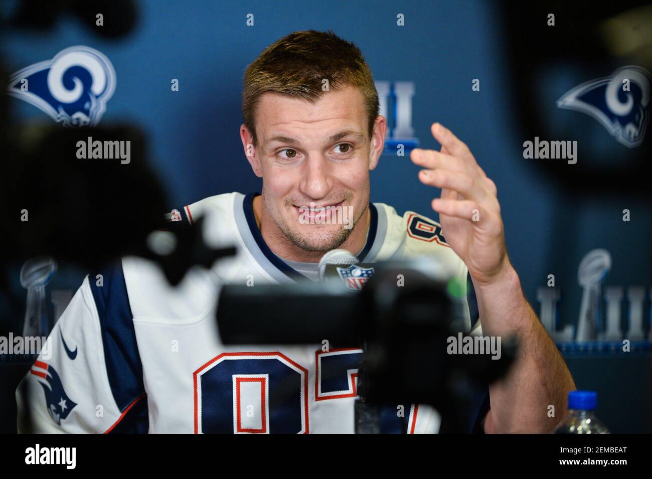 New England Patriots Tight End Rob Gronkowski #87 participates in a ...