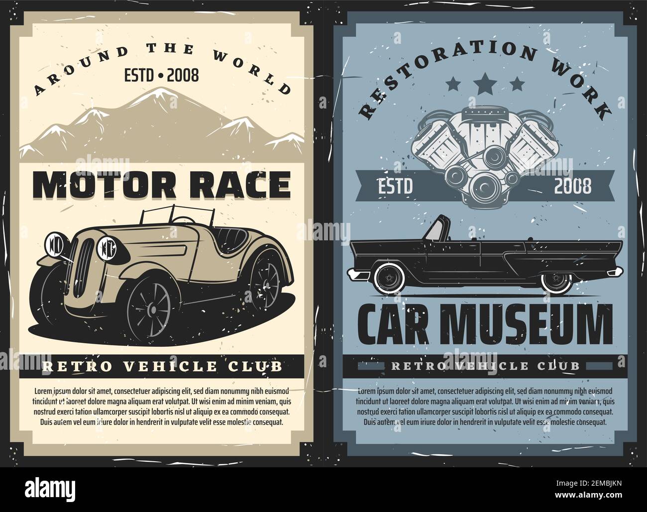 Car race posters Stock Vector Images - Alamy